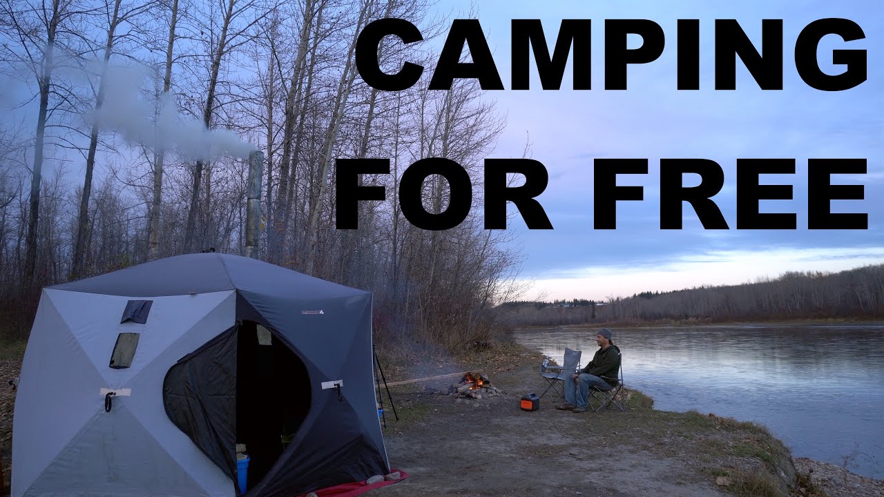 Free Camping On Public Land With Tent And Wood Stove - YouTube