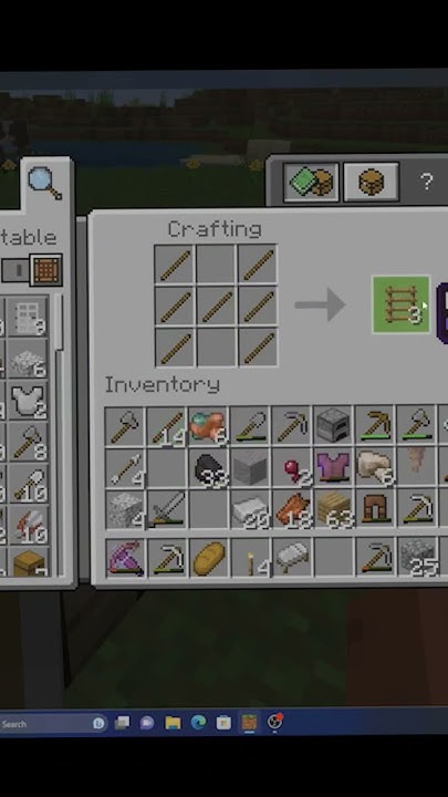 how to make ladder in Minecraft 🪜#minecraft #minecraftbuilding - YouTube