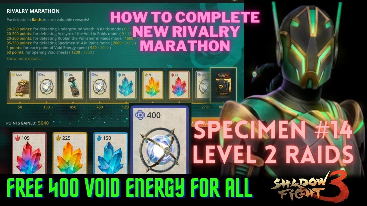Shadow Fight 3 - Free 400 Void Energy For All || New Rivalry Marathon ...
