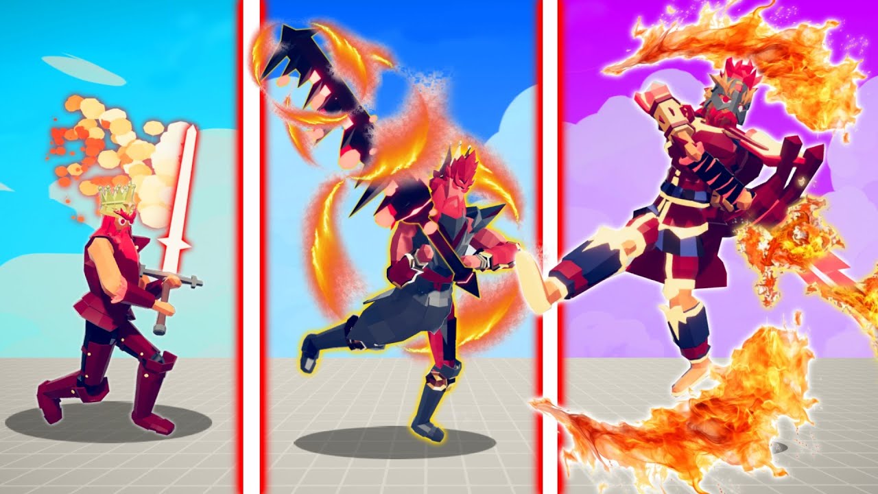 EVOLUTION OF FLAMING SLASH ( FIRE KING ) | TABS - Totally Accurate ...