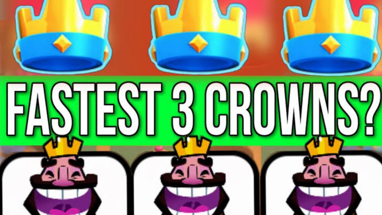 Clash Royale Fastest Three Crown Victory Ever! - YouTube