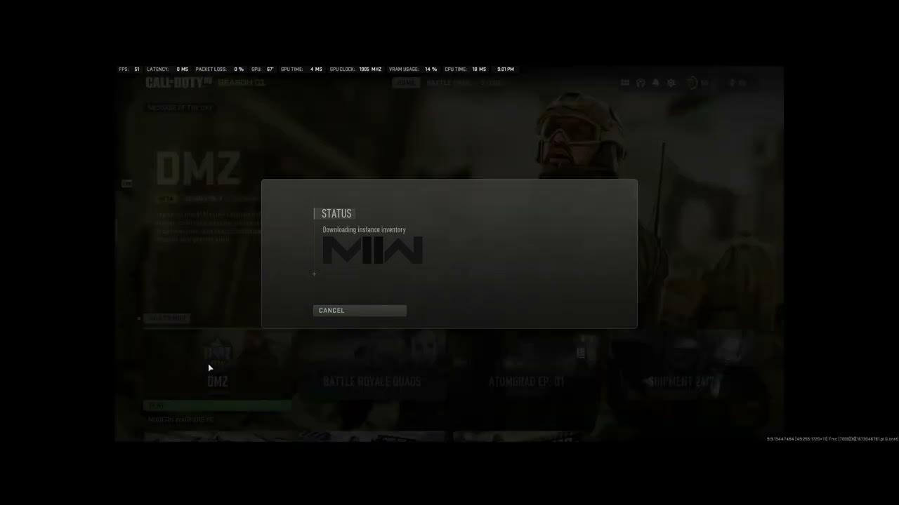 MW2 Stuck in Loop when attempting to play DMZ game mode - YouTube