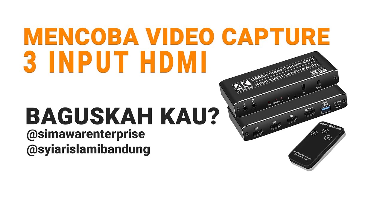 VIDEO CAPTURE 3 INPUT HDMI - YouTube