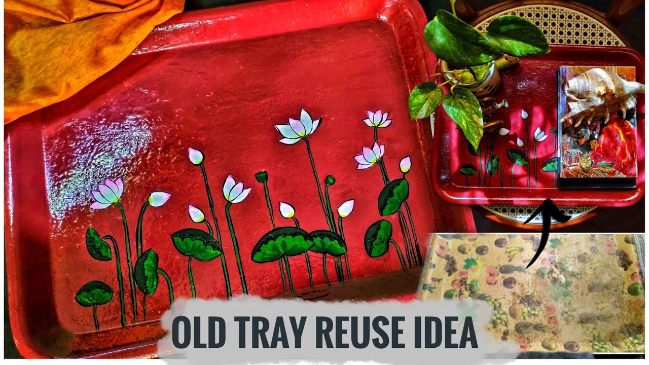 Old Tray Reuse Idea|DIY Plastic Tray Transformation |with subtitles ...