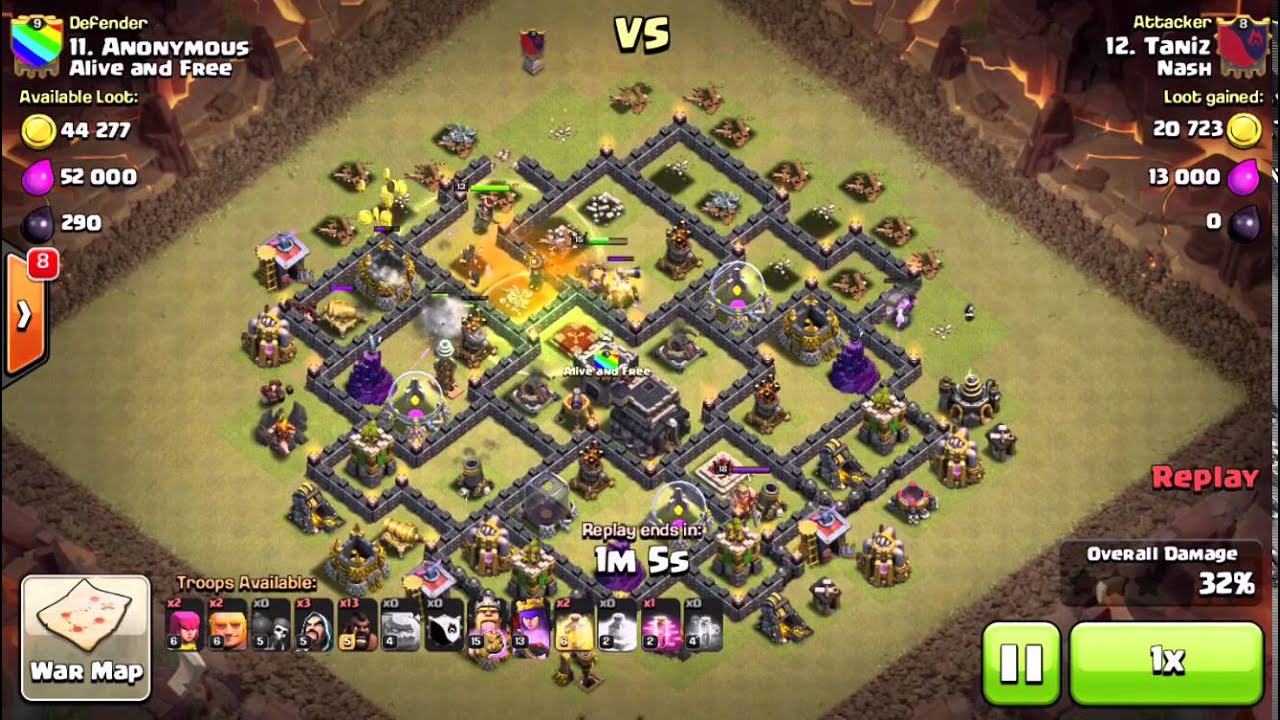 Clash of Clans - Clan War Recap - Nash vs Alive and Free! - YouTube