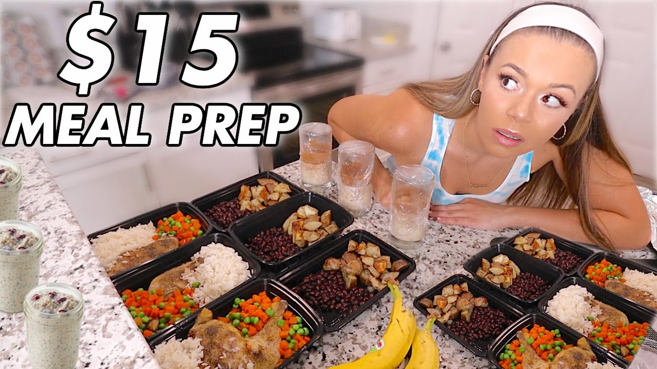 I tried a $15 budget meal prep for a week challenge!! - YouTube