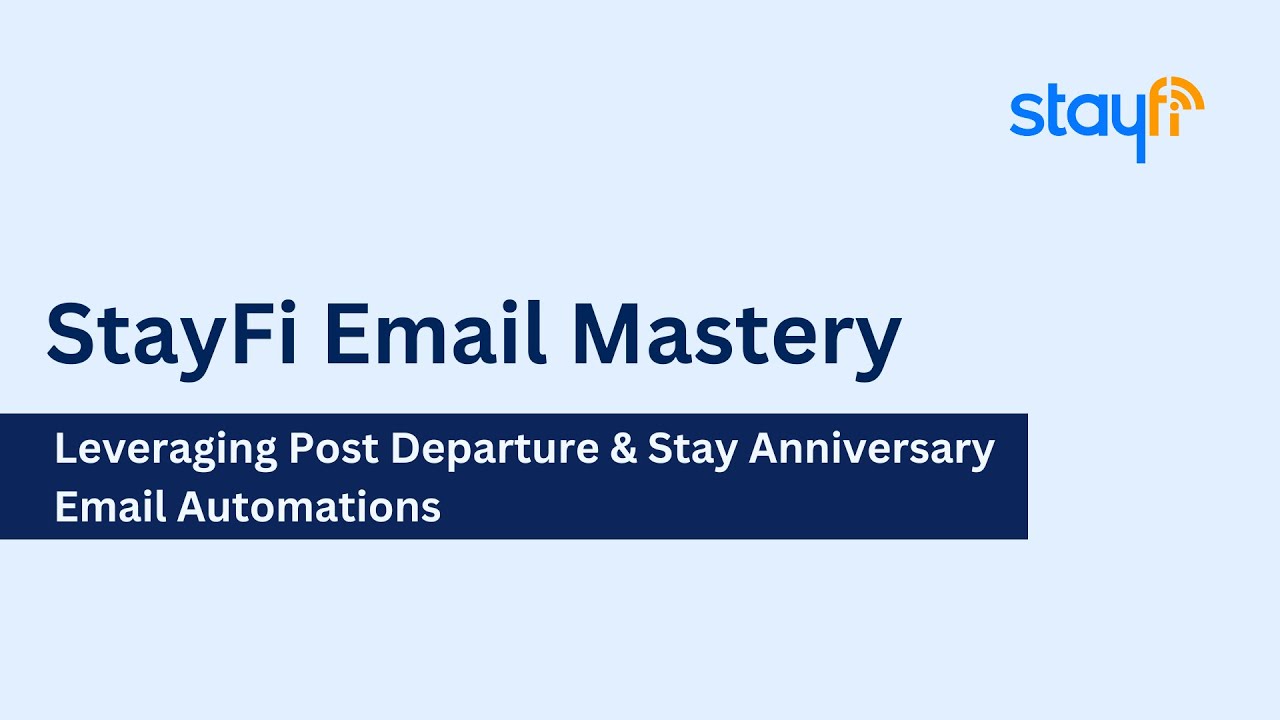 Automatically Email Guests Post-Stay & on their Stay Anniversary ...