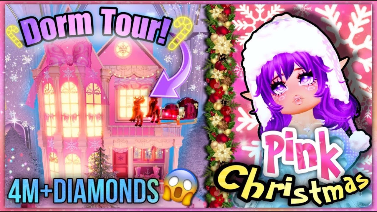 Touring a 4 MILLION Christmas House Dorm in Royale High🎄| Roblox Royale ...
