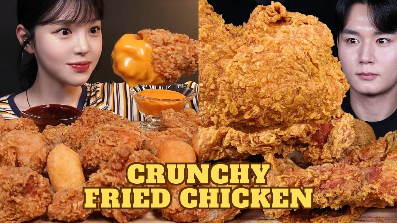 Crunchy Fried Chicken ASMR Mukbang | ASMR Compilation | Lets eat with ...