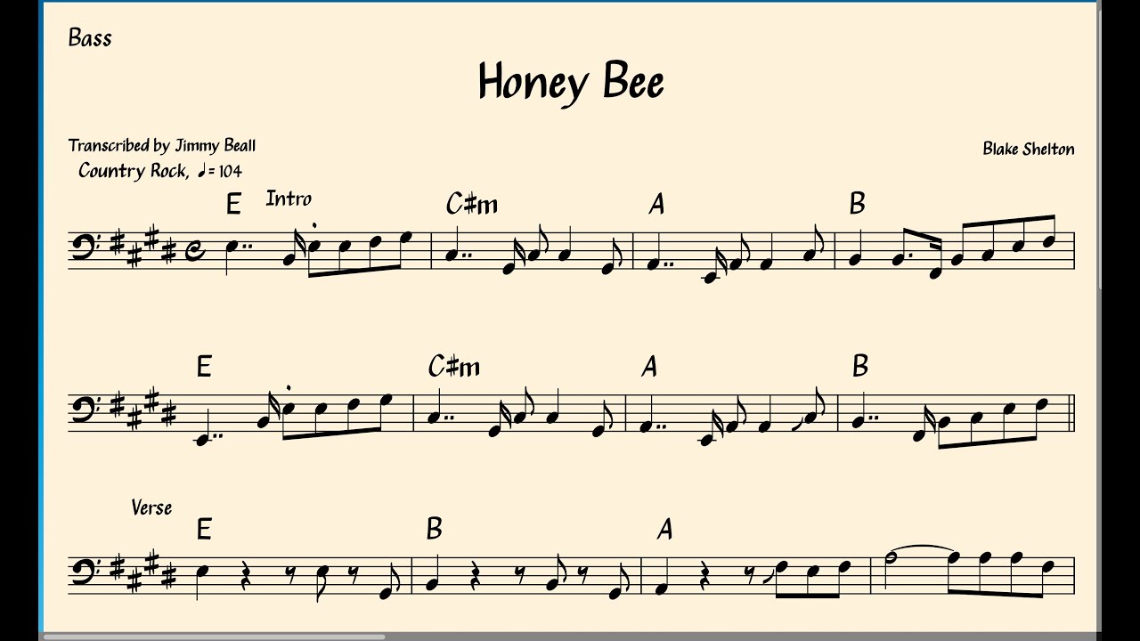Honey Bee - Bass Chart | Free Download - YouTube