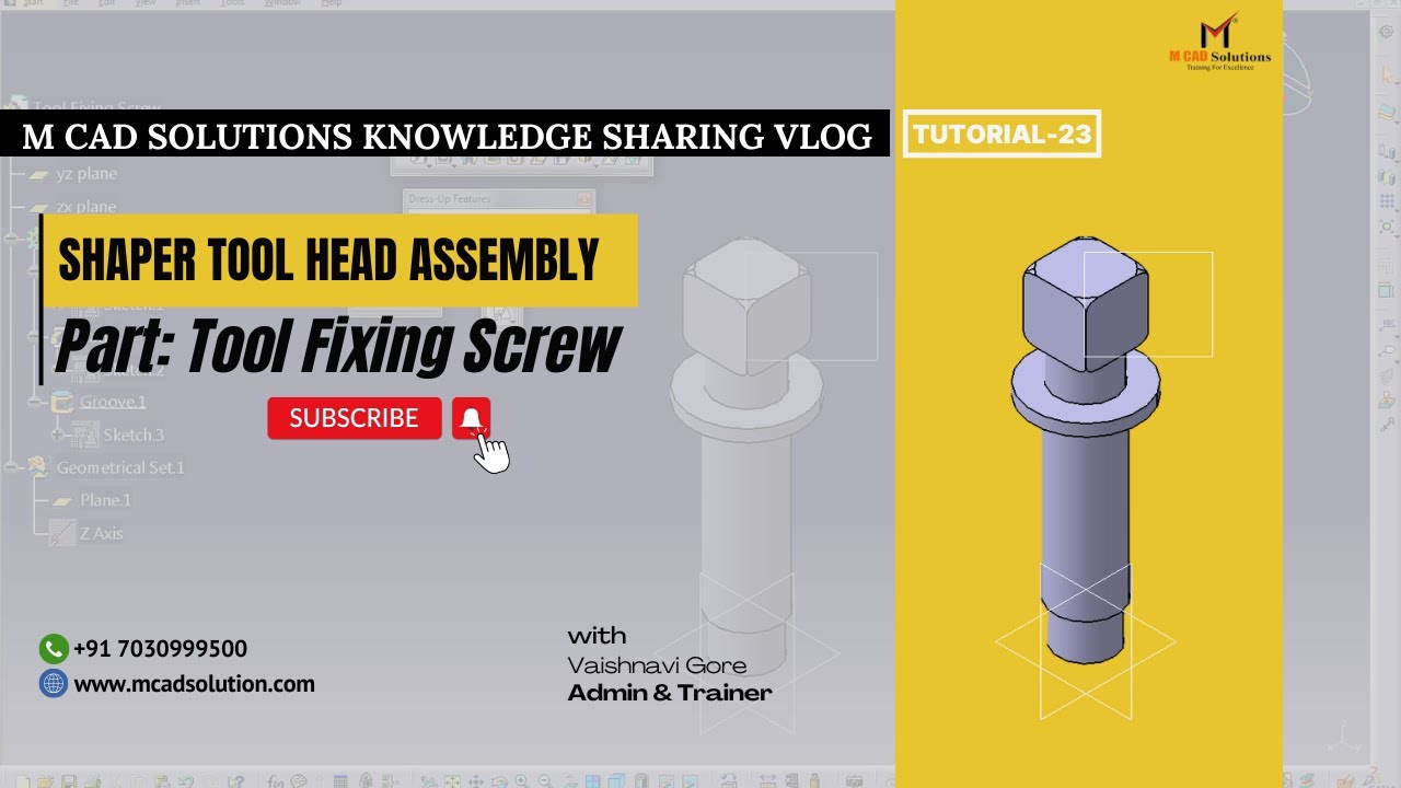 M CAD Solution's knowledge sharing Vlog: Shaper Tool Head Assembly ...