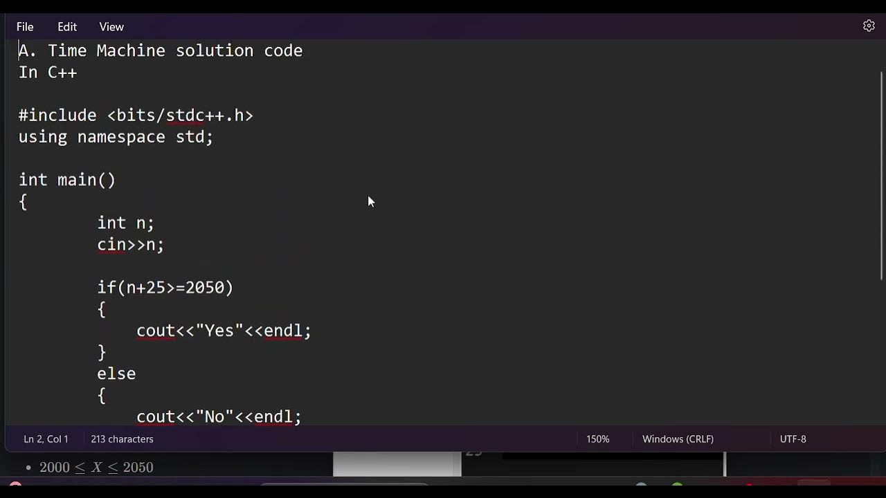 A. Time Machine solution || Codechef STARTERS 172 #codechef - YouTube