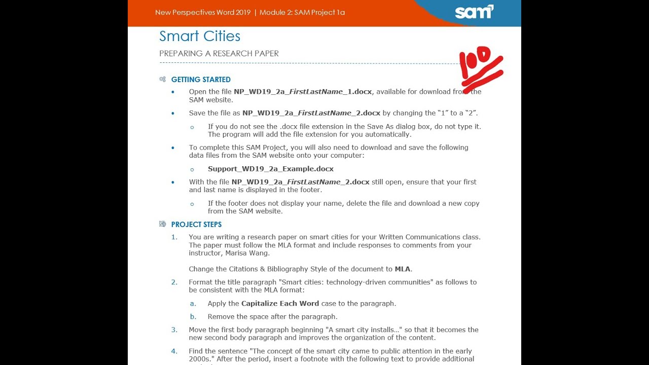 New Perspectives Word 2019 | Module 2: SAM Project 1a - YouTube