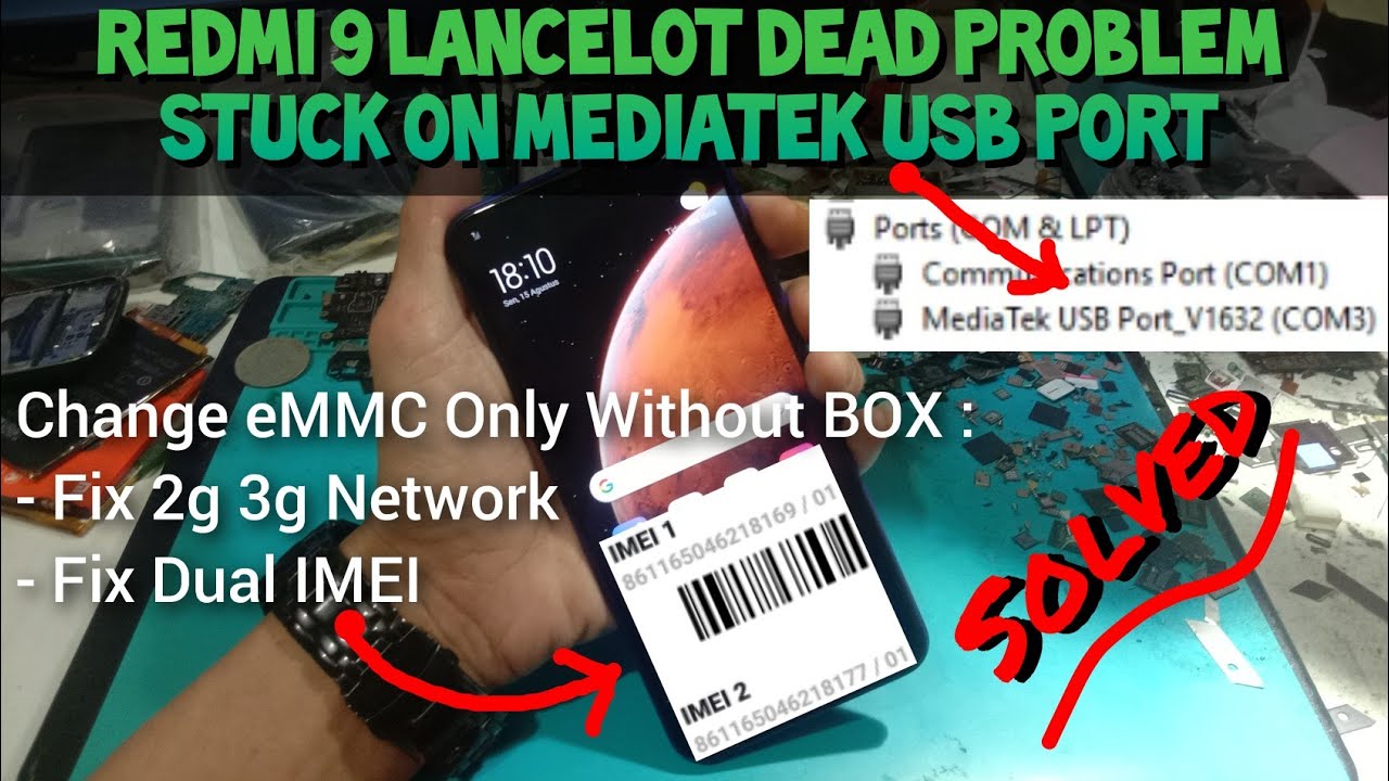 Change Emmc Only Redmi 9 Without BOX | Fix Dual IMEI @mobilecareid - YouTube