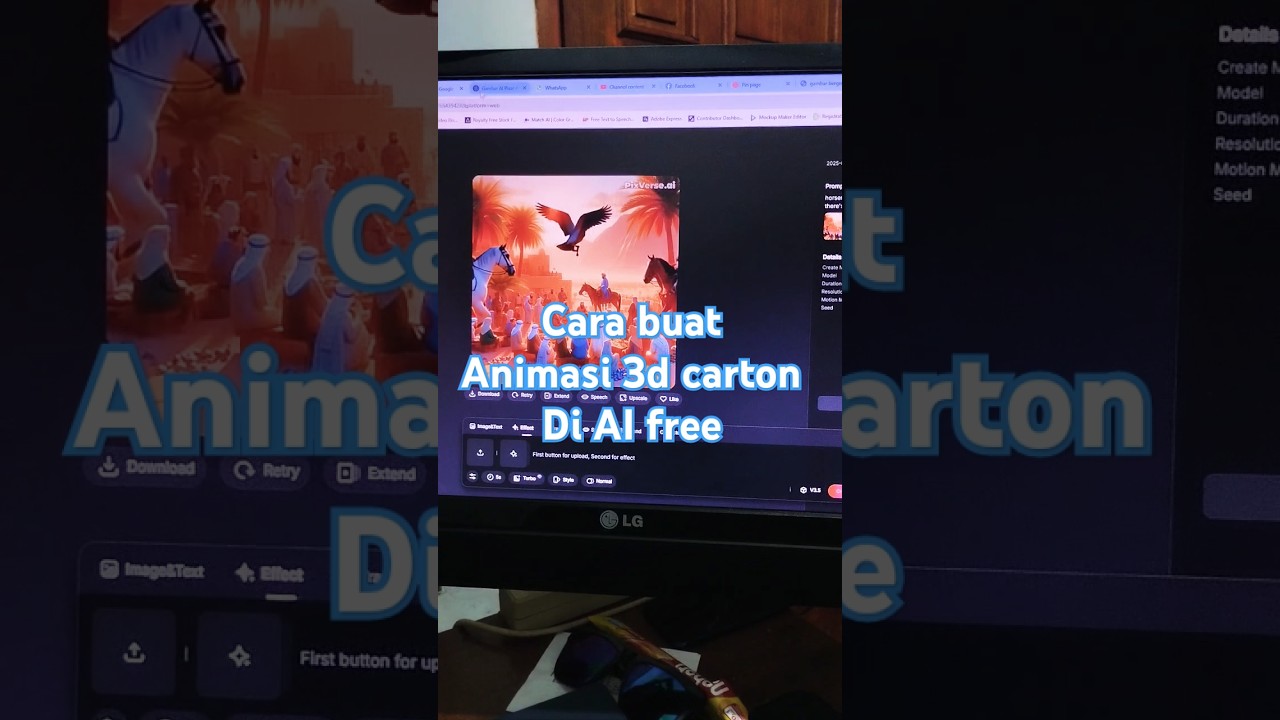 Cara buat animasi 3d carton di AI gratisann - YouTube