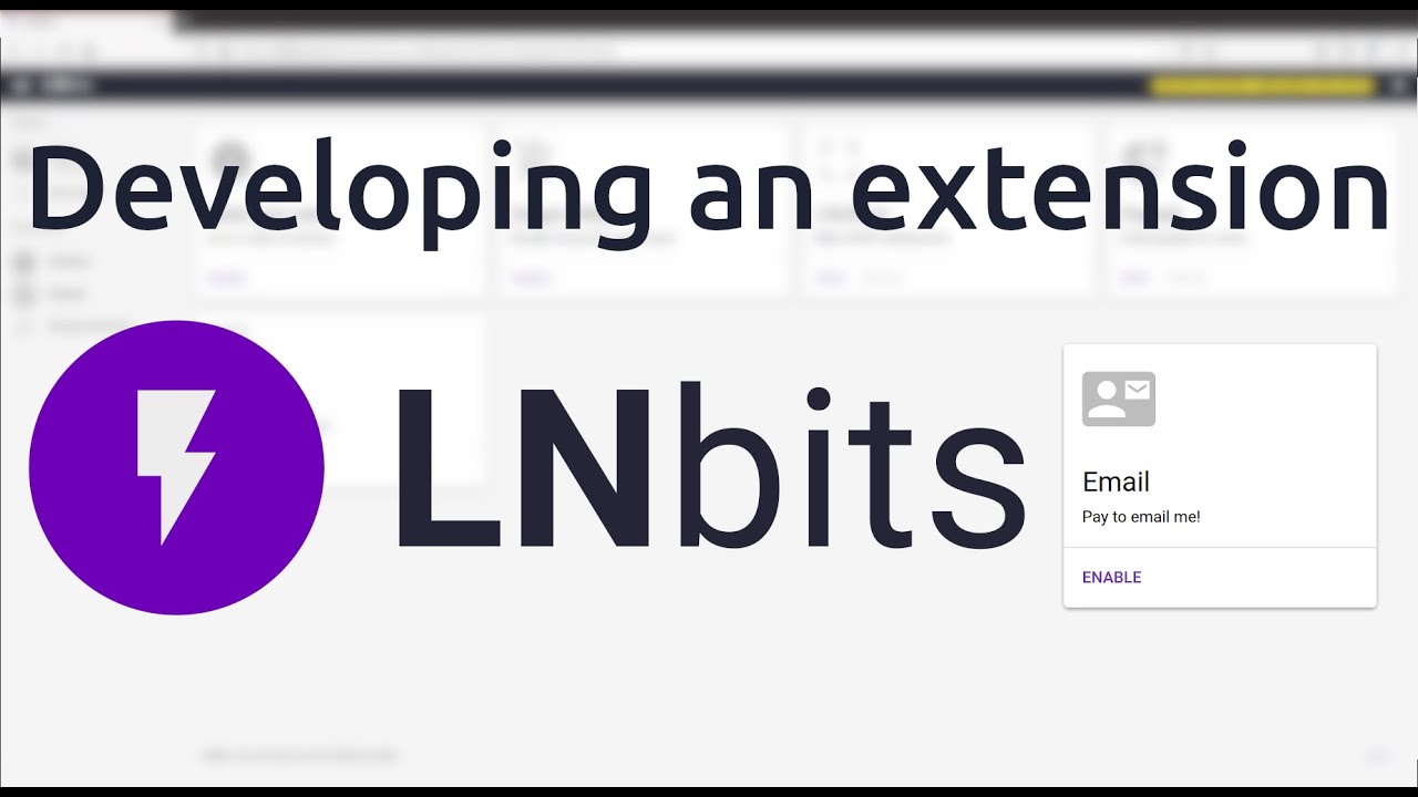 LNbits, develop a custom extension - YouTube