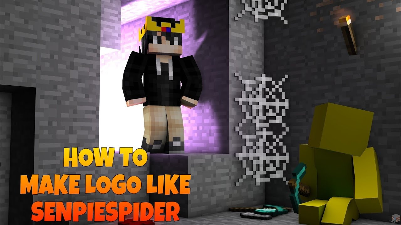 How to Make Logo Like Senpie Spider #minecraft - YouTube