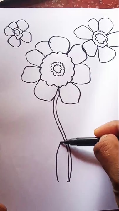 Let's draw flowers for kids colouring book 😍#trending - YouTube