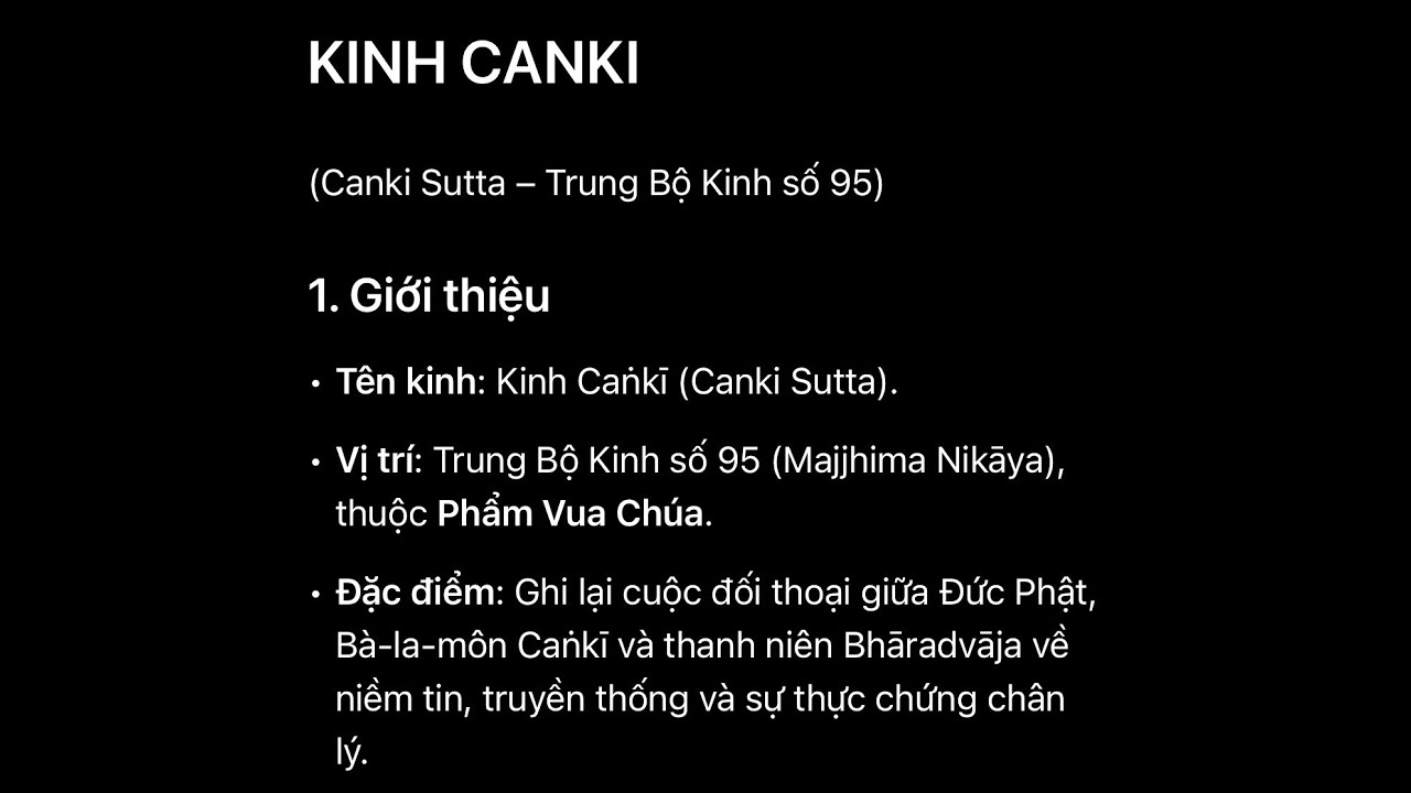 Tóm tắt Kinh Caṅkī (Canki Sutta), Tam Tạng Kinh Điển phần 129. - YouTube