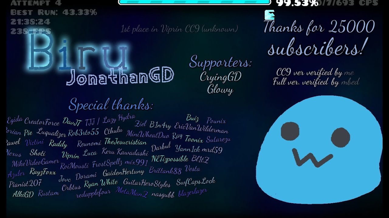 "Biru" XXXL Medium demon by Jonathan GD 100% - YouTube