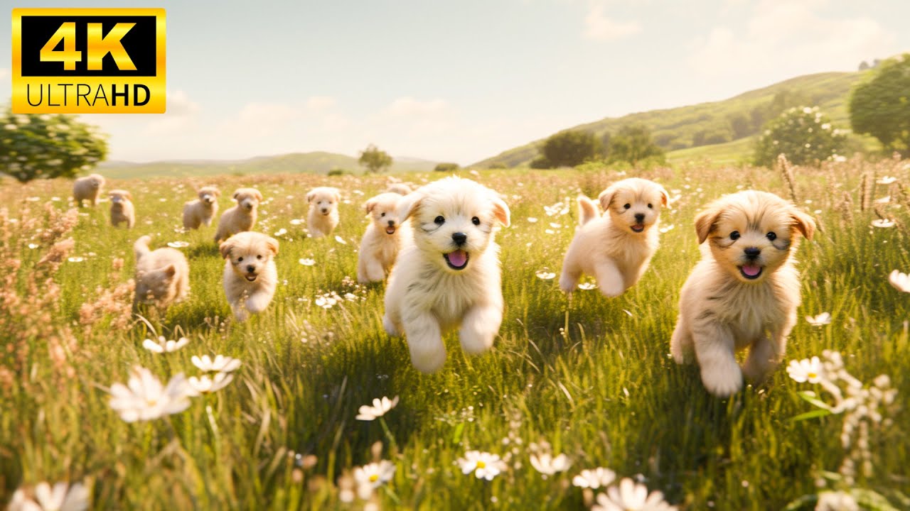 The Harmonious Blend Of Joy In Young Animal Life With Relaxing Music ...