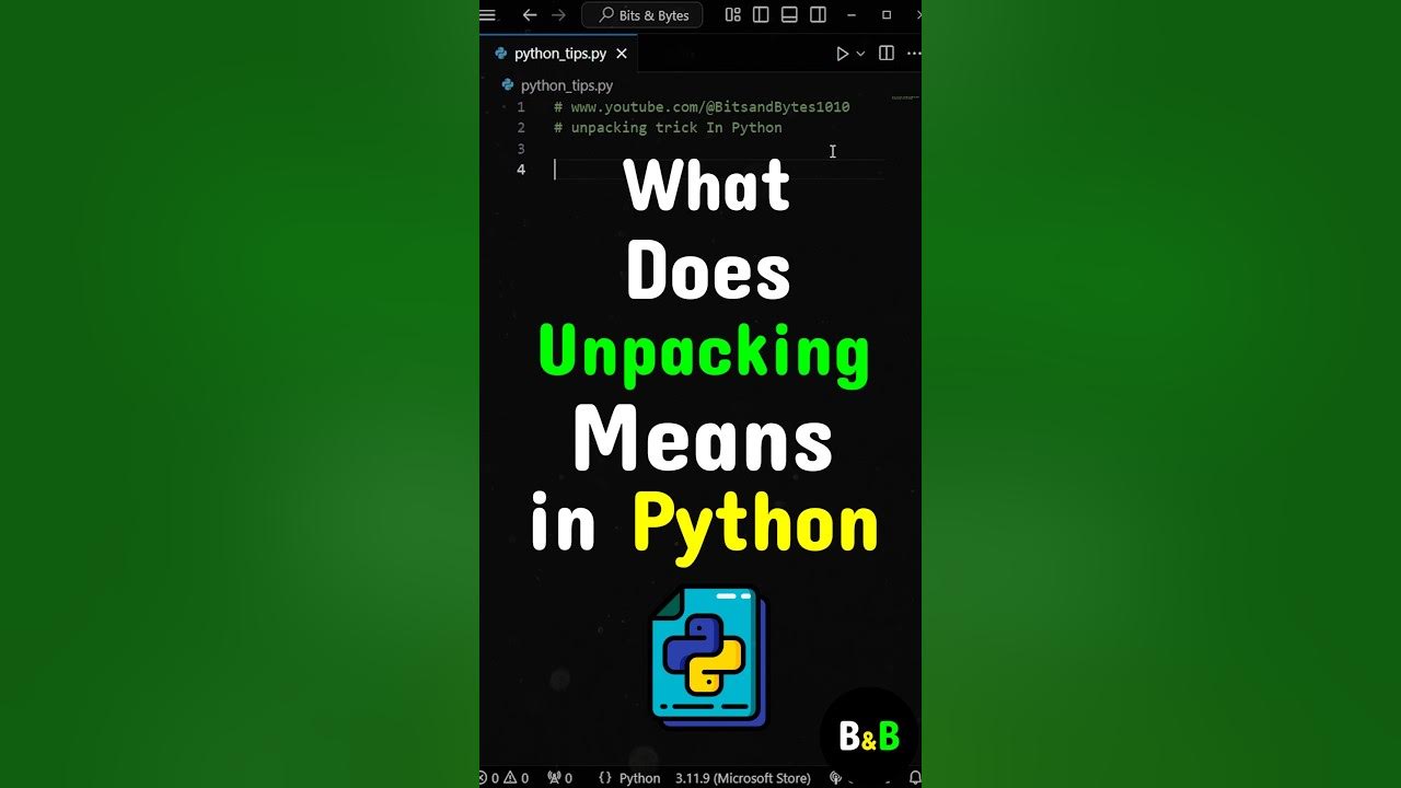 What Does Unpacking Means In Python. #python #coding #programming - YouTube