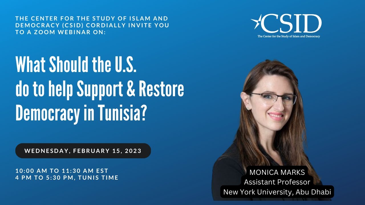 What Should the US do to help Support and Restore Democracy in Tunisia ...