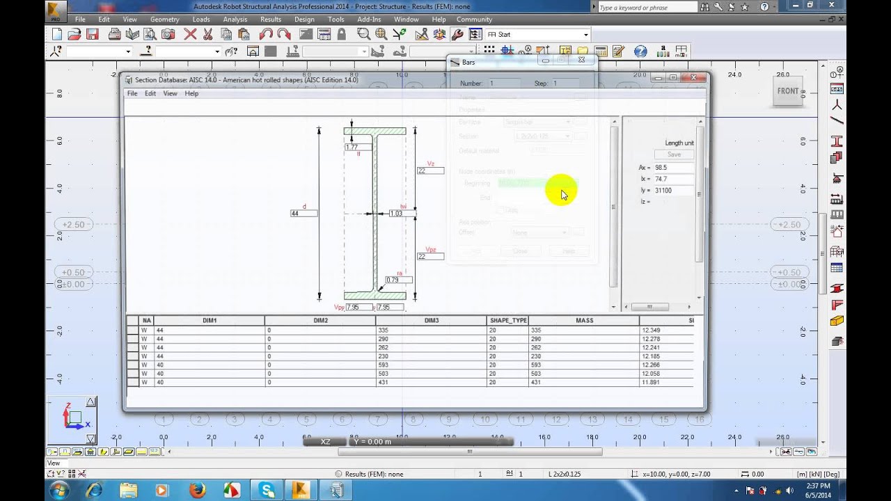 Autodesk Robot Structural Analysis Professional 2014 how to design 2d ...