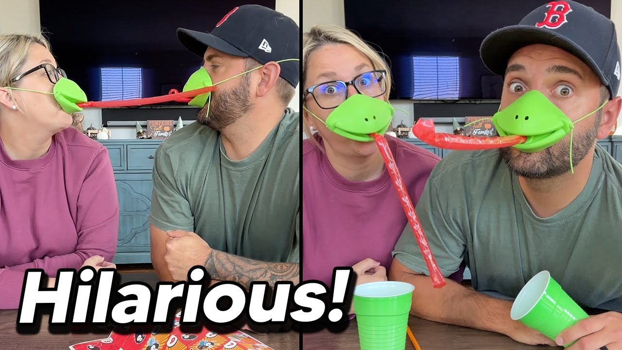 FROG TONGUE GAME! *Hilarious* - YouTube