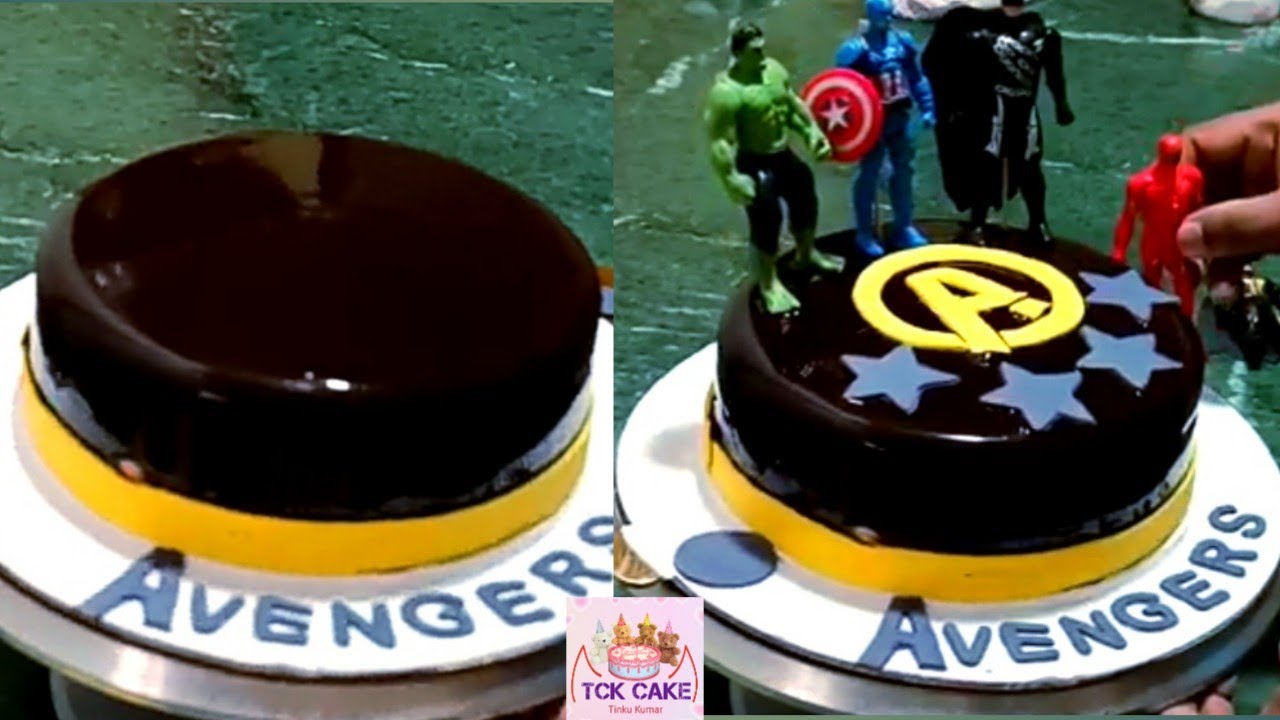 Easy Avengers Cake/less fondant used/Chocolate Cake recipe/ - YouTube