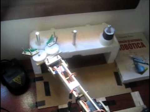 Arduino Robotic Arm with Inverse Kinematics - Towers of Hanoi - YouTube