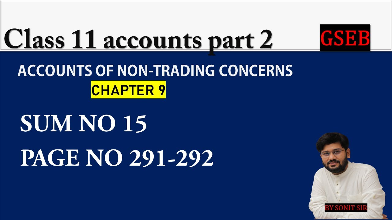 sum no 15 chapter 9 accounts of non trading concerns | account part 2 ...