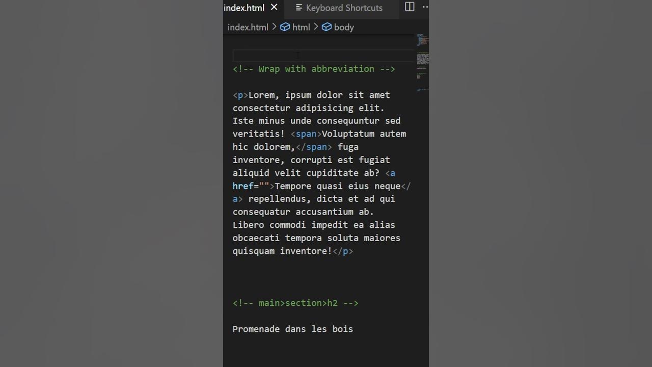 Merveilleuse astuce Emmet / VS CODE : "Wrap with abbreviation". - YouTube
