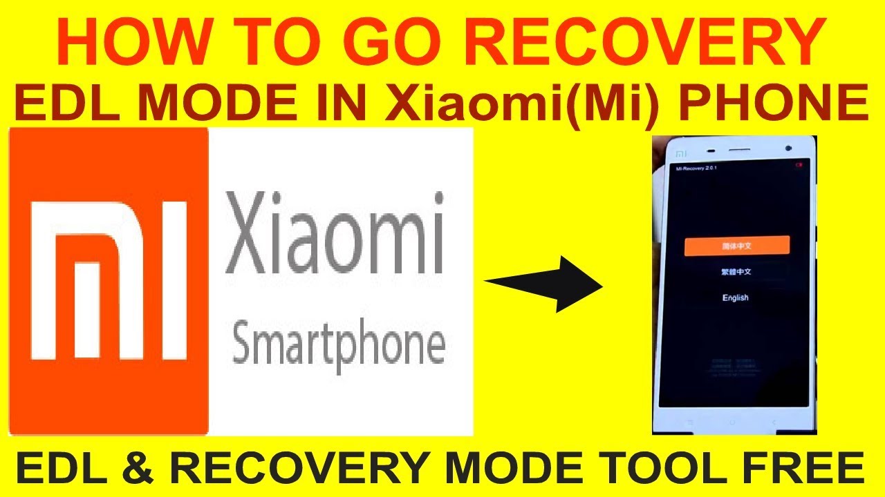 HOW TO GO RECOVERY & EDL MODE IN Xiaomi(Mi) PHONE - YouTube