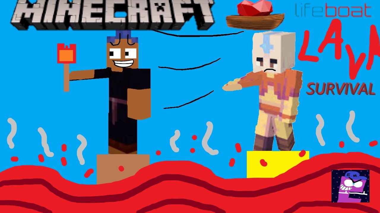 Minecraft Lifeboat gameplay: Lava survival - YouTube