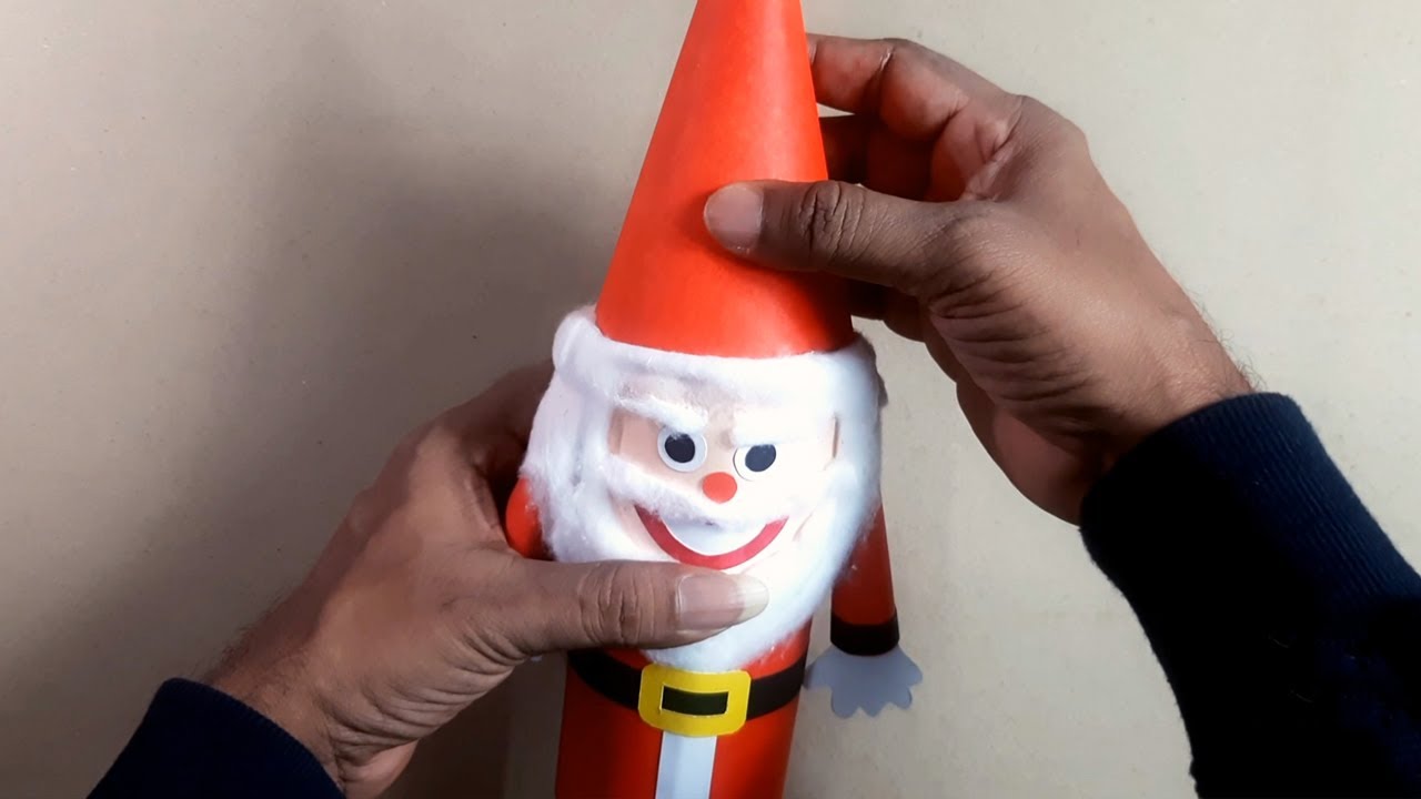 D I Y | Bottle craft | How to make a Santa Claus - YouTube
