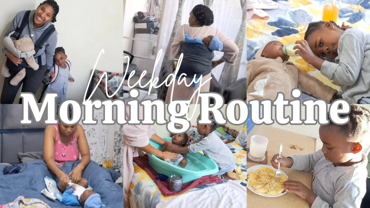 WEEKDAY MORNING ROUTINE | NEWBORN AND TODDLER | MOM LIFE OF 2 - YouTube