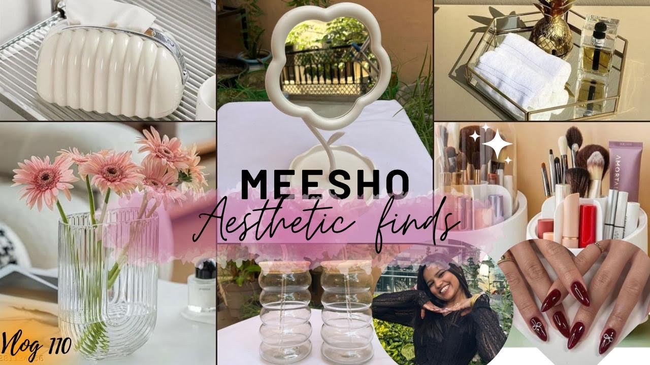 aesthetic things from meesho | Random finds starting ₹136/- | - YouTube