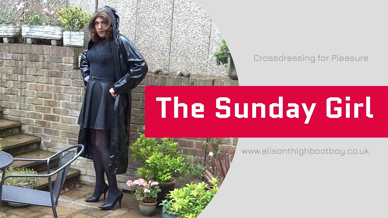 It's raining again - Shiny PVC raincoat - Glamorous Crossdresser - YouTube