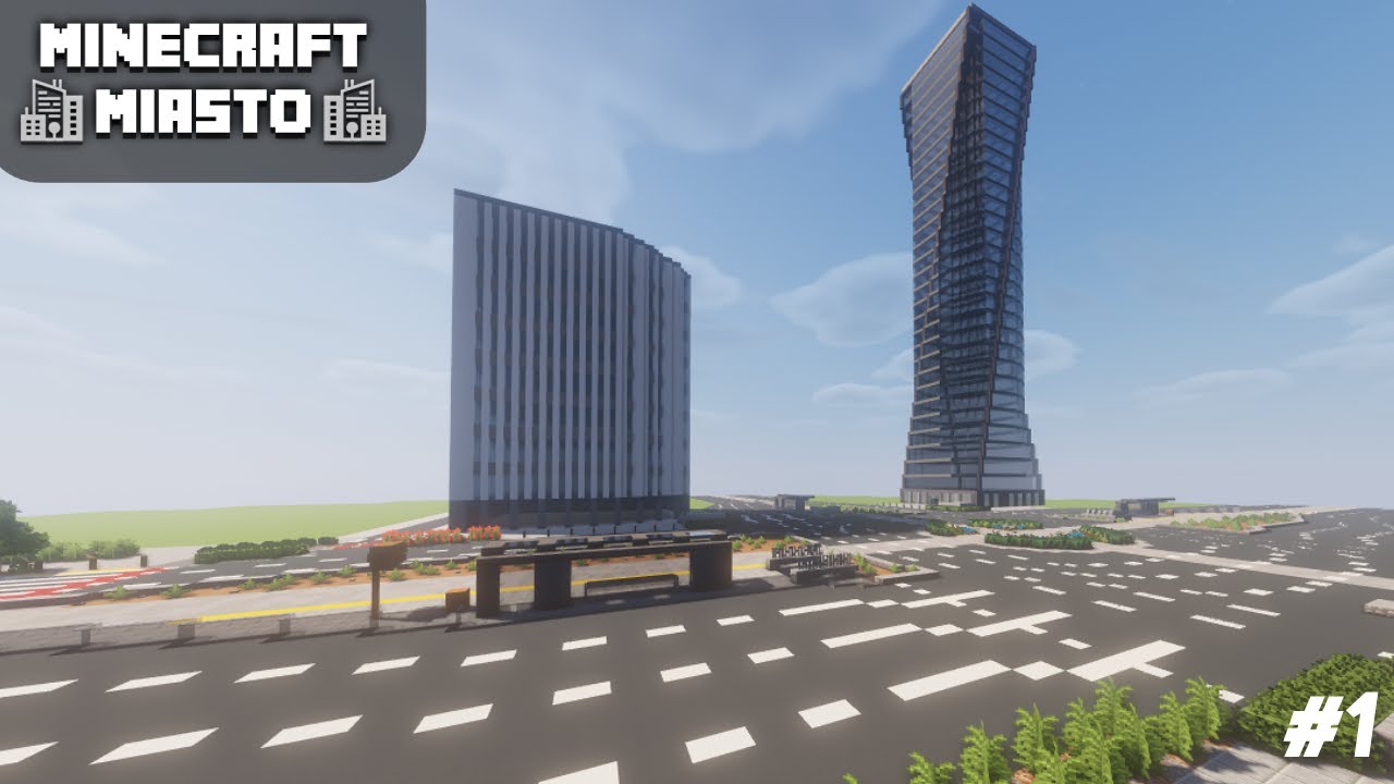 PIERWSZE budynki w MINECRAFT MIEŚCIE - Update #1 🏙️ - YouTube