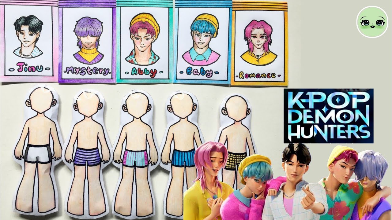 [ 🌈️🌼 Paper DIY 🌼🌈️] Kpop Demon Hunters SAJA BOYS Paper Dolls |Dressup ...