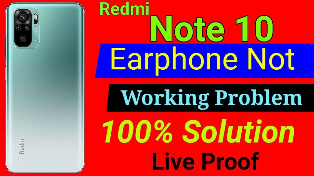 Redmi Note 10 Earphone Note Working | How To Solve Earphone Problem in ...