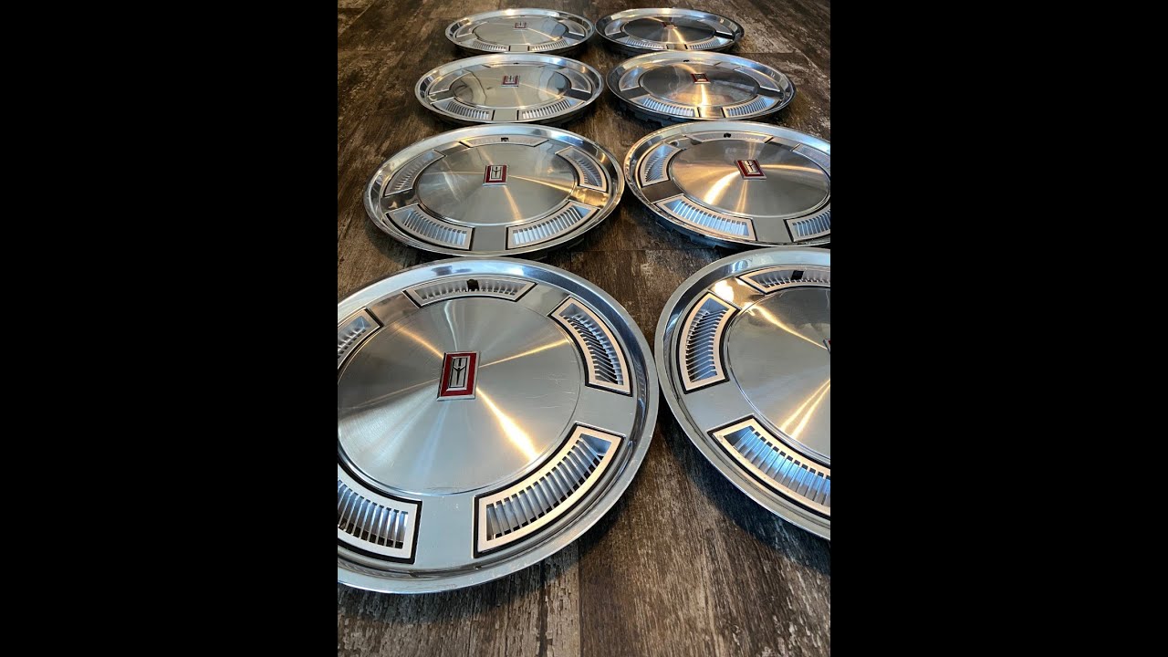 1983 cutlass hubcap restoration - YouTube