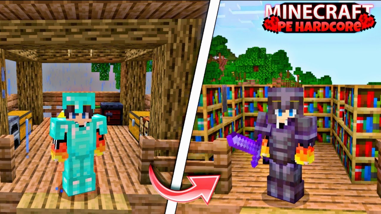 I Become Super Overpowered In Minecraft Pe Hardcore Series🔥 | Mcpe ...