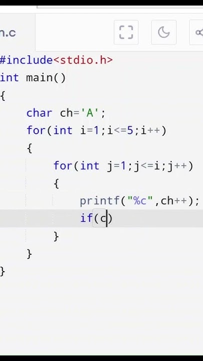 "Right-Angled Triangle Alphabet Pattern in C" - YouTube