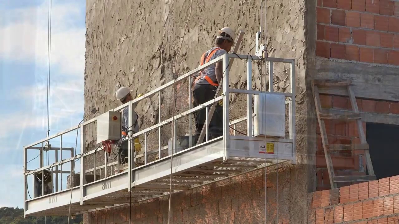 Andaime Suspenso com Cabos de Aço Adequado a Norma para Trabalhos em ...