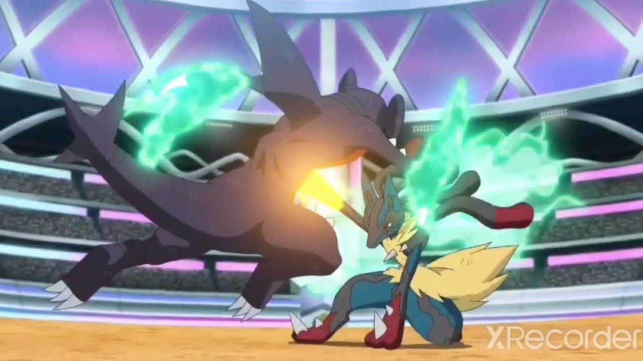 Mega Lucario Vs Garchomp - YouTube