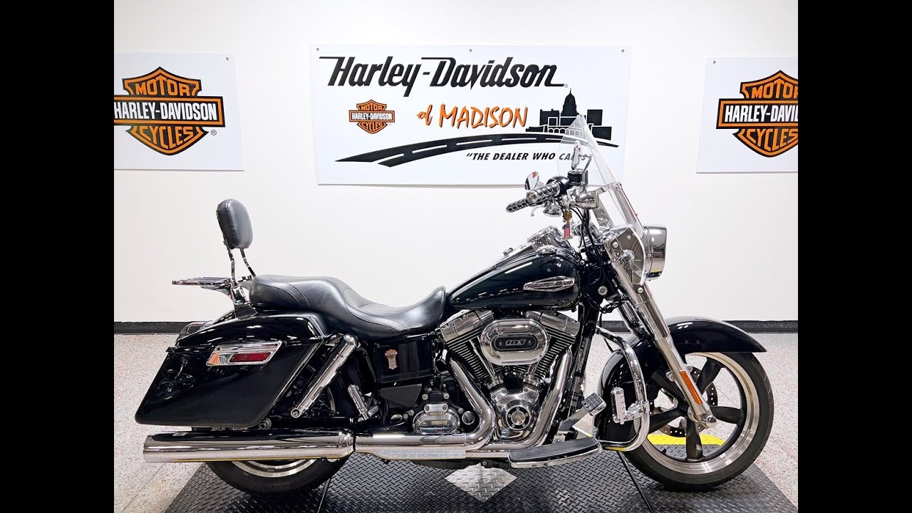 2016 Harley Davidson Dyna Switchback FLD 103 61,803 Miles Vivid Black - YouTube