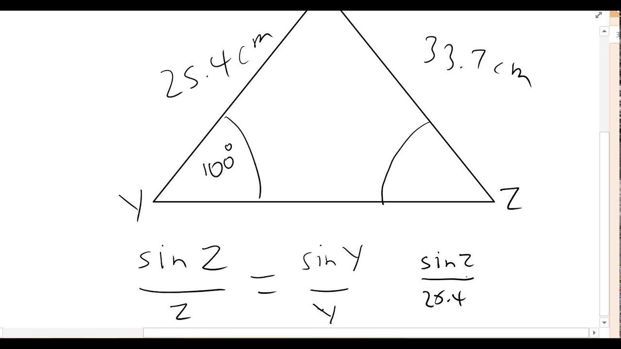 Using The Sine Rule To Find An Unknown Angle YouTube