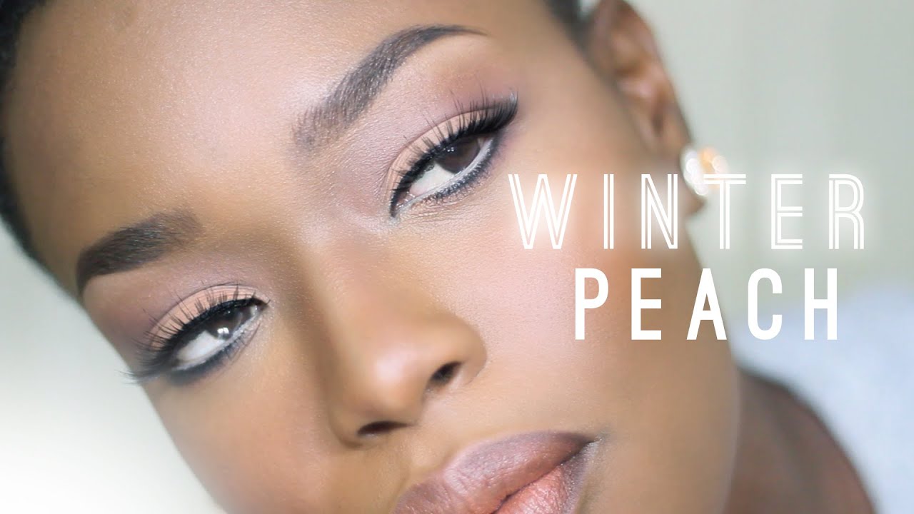 Winter Makeup Tutorial | Peach Cheeks eyes & Lips - YouTube
